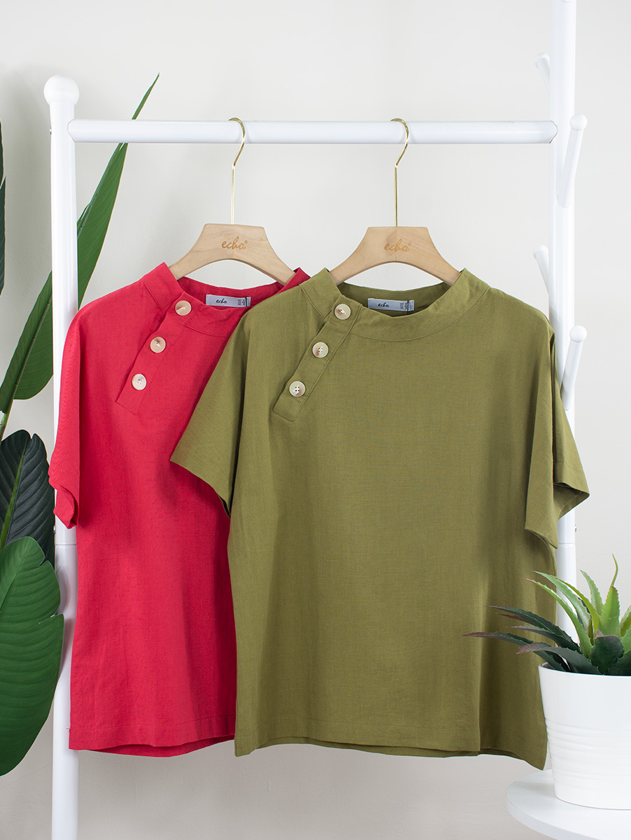 Matilda Side Button Blouse – Echo