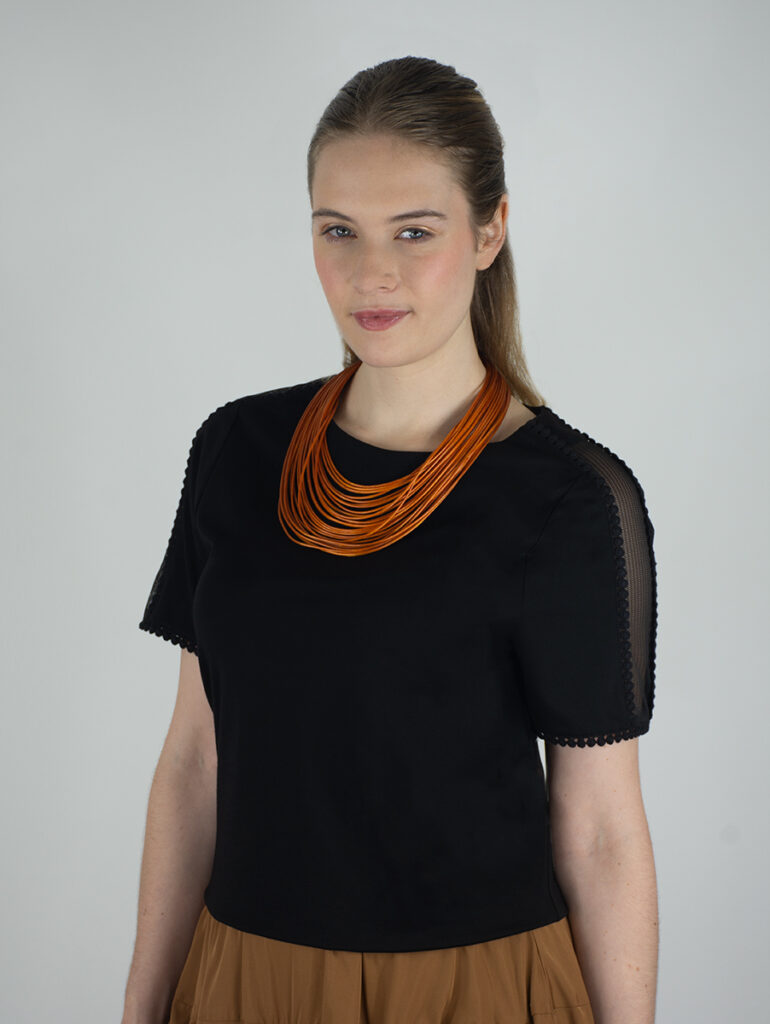 Mallory Summer Mesh On Shoulder Blouse – Echo